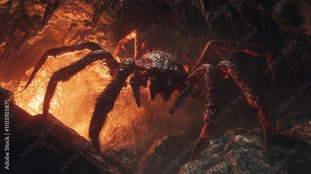 Ilustración de Stock DnD Battlemap Spider Lair Battlemap - A Detailed ...