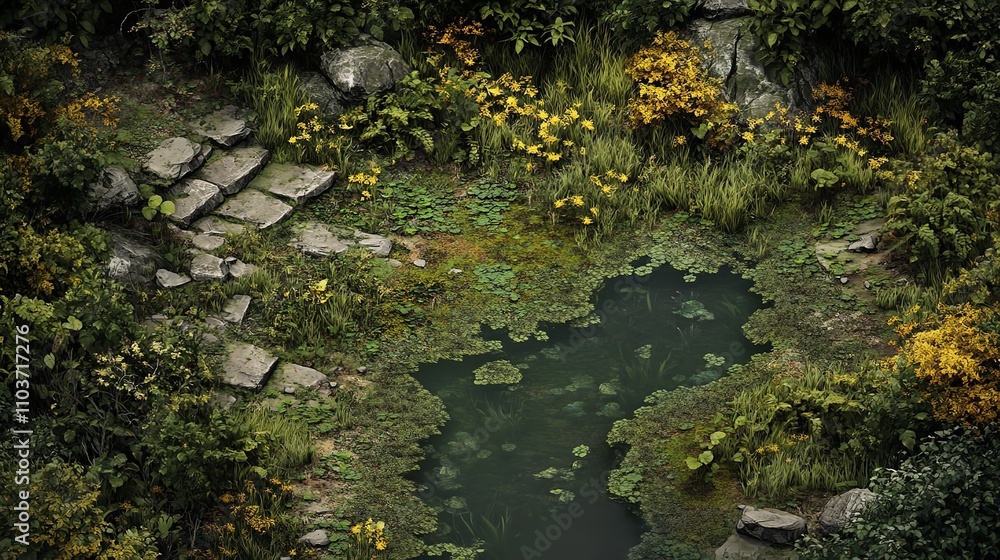 DnD Battlemap Toxic Swamp Battlemap Style Stock Illustration | Adobe Stock