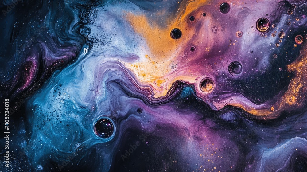 Stunning abstract art with luxurious colors and textures, creating a ...