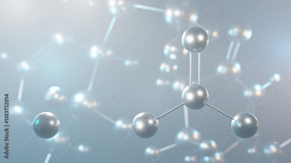 iron(ii) carbonate molecular structure, 3d model molecule, e505 ...