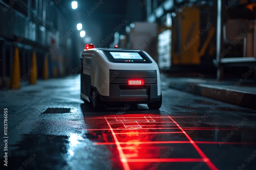 Photo Stock Innovative technology in logistics: autonomous mobile robot ... Photo Stock Innovative technology in logistics: autonomous mobile robot ...