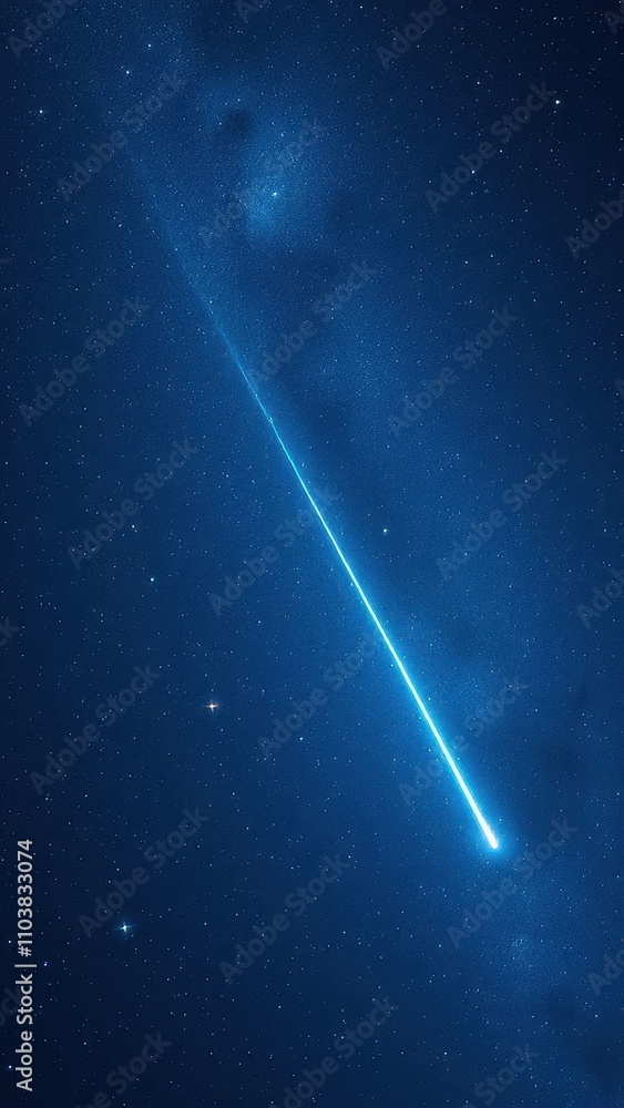 Starry night sky with twinkling stars and a few shooting stars ...