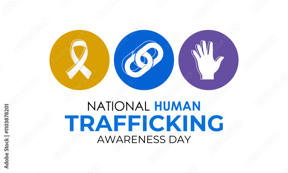 National Human Trafficking Awareness Day on January 11th. Silhouette of ...