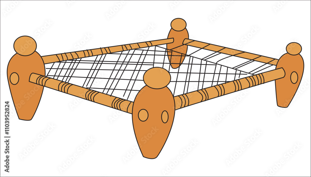 Cute khatiya cartoon vector illustration Stock Vector | Adobe Stock