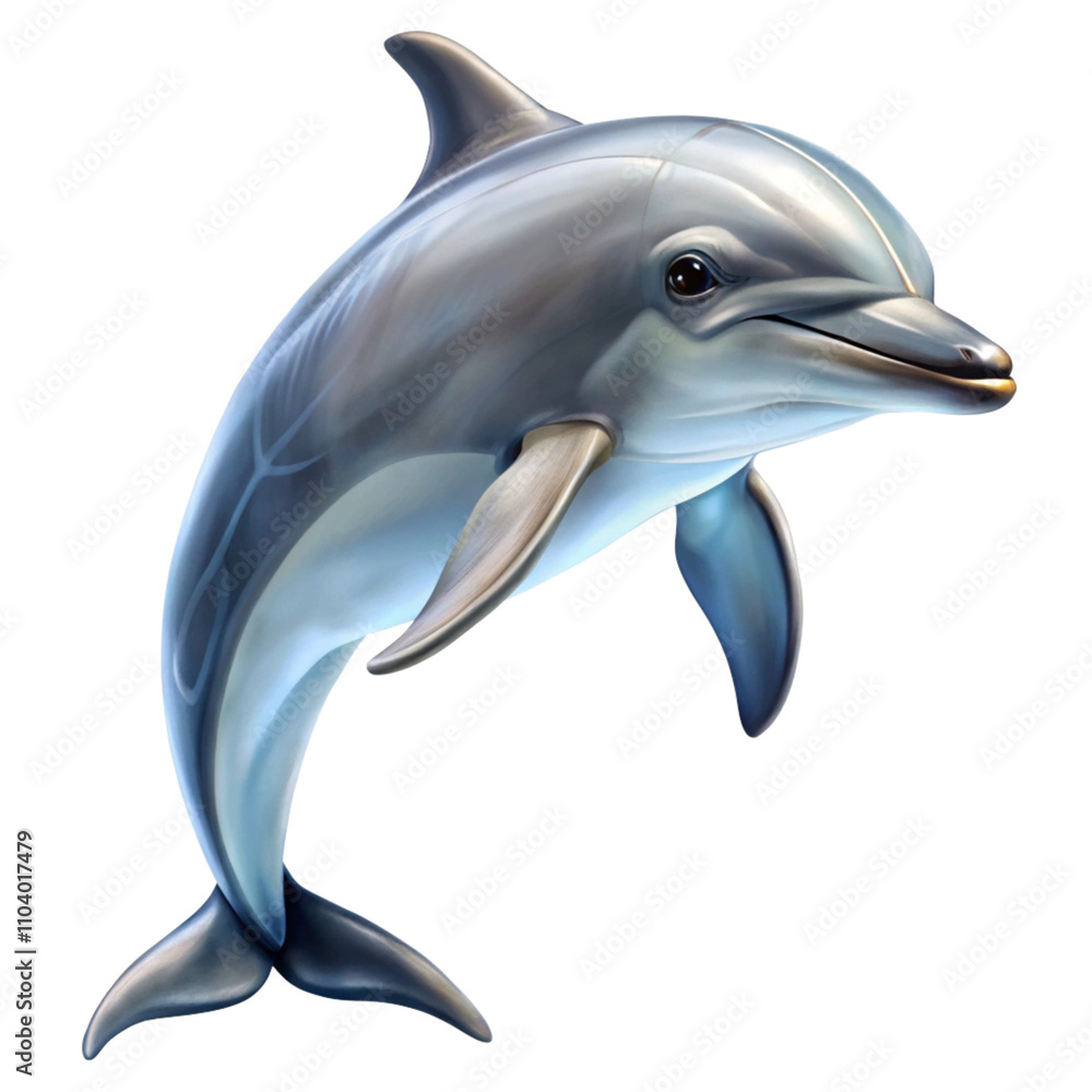 "Dolphin Illustration Isolated on transparent Background" Stock Photo ...