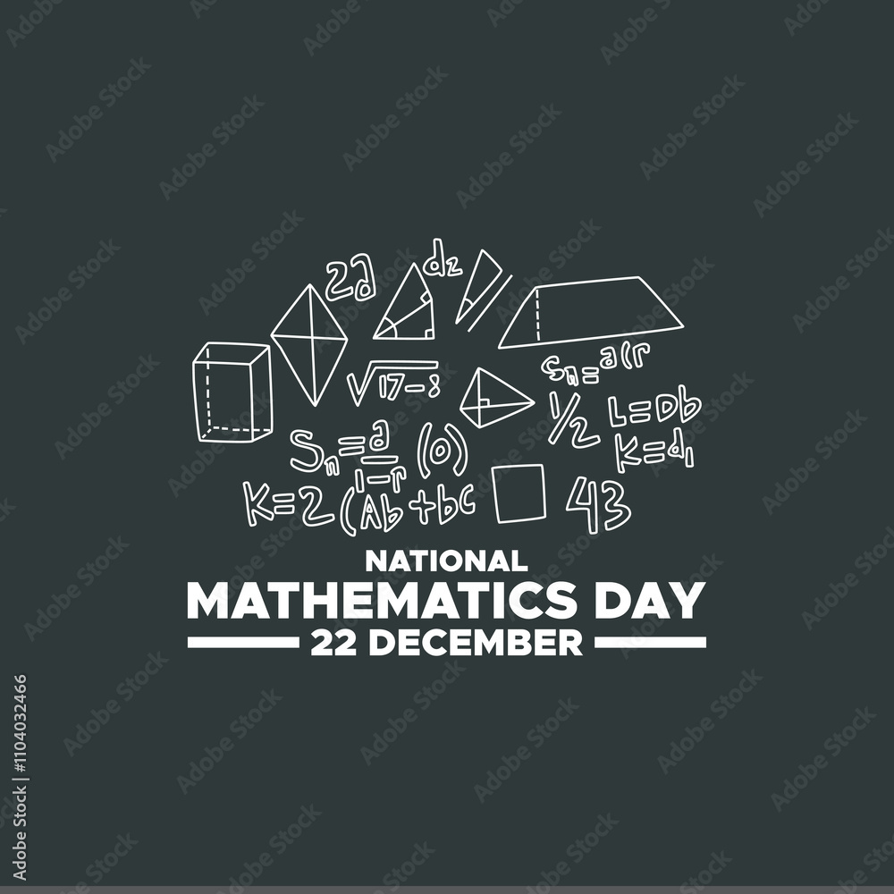 National Mathematics Day.International Day of Mathematics, vector ...