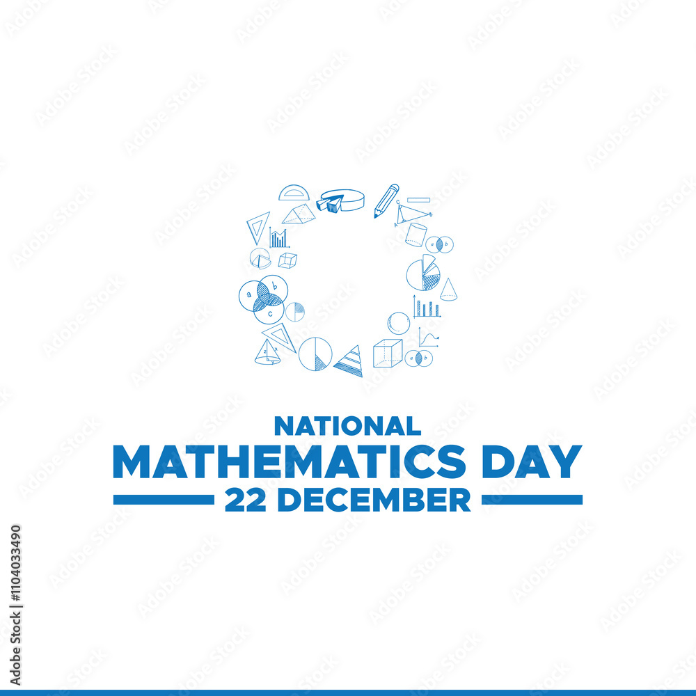 National Mathematics Day.International Day of Mathematics, vector ...