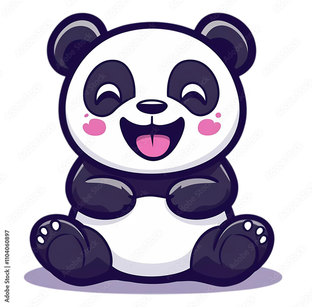 Vector of panda isolated on transparent background. png. clipart. Cute ...