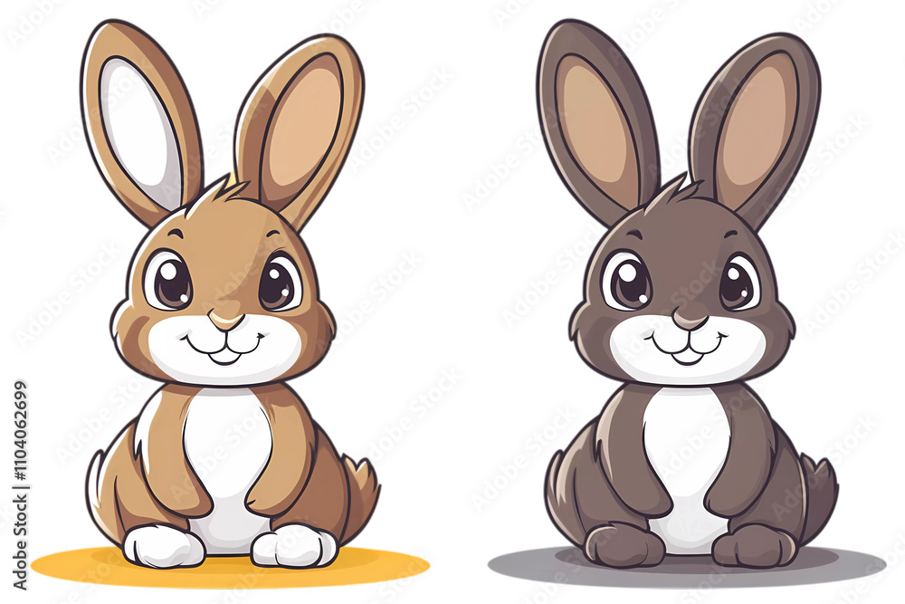 Vector of rabbit isolated on transparent background. png. clipart ...