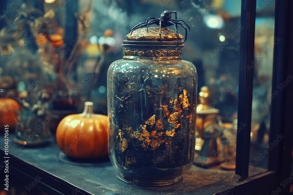 Apothecary Jar for Halloween: Witchcraft Potions, Lizards, and Spiders ...