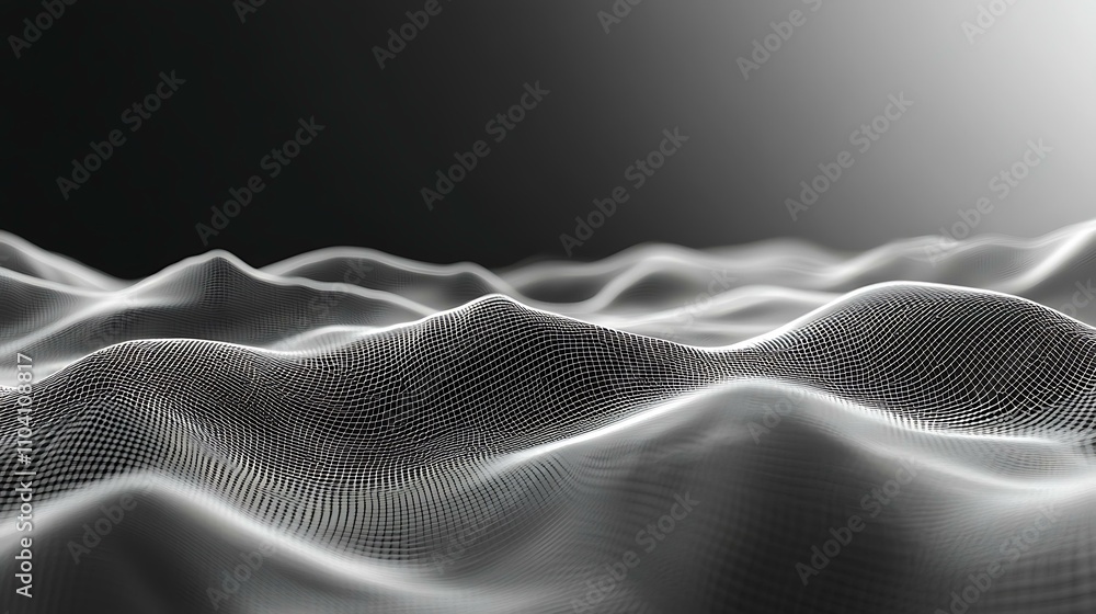 Wireframe background with wave-like lines and a high-tech feel ...