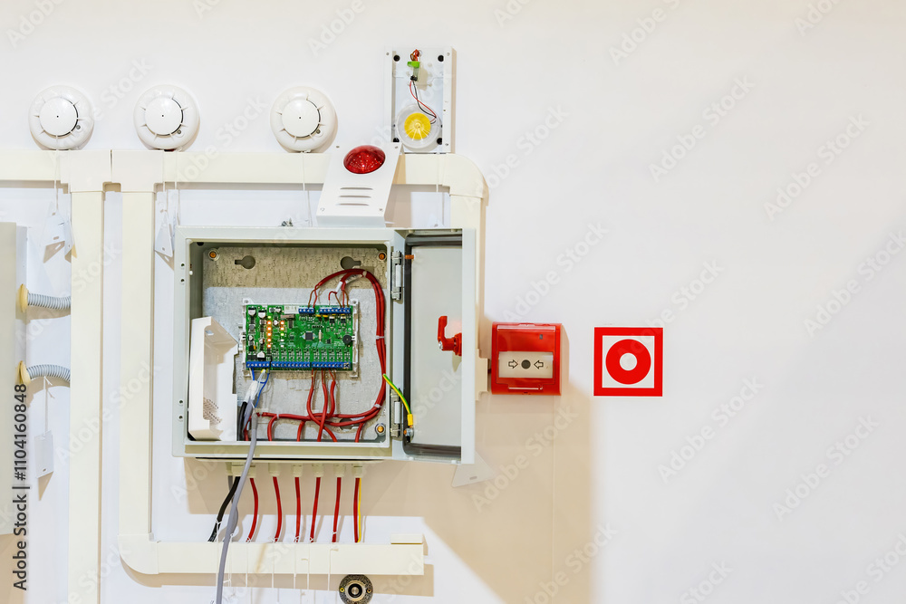 Industrial electronic equipment. Fire protection system in building ...