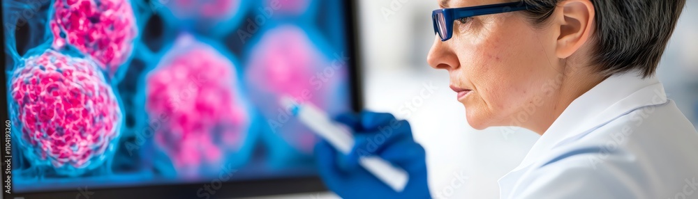 Cellular biologist studying tumor-associated macrophages in ...