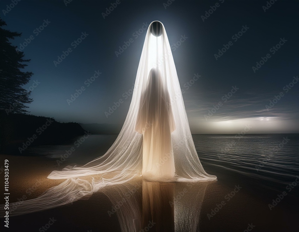 Ghost images created with artificial intelligence in various scenarios ...