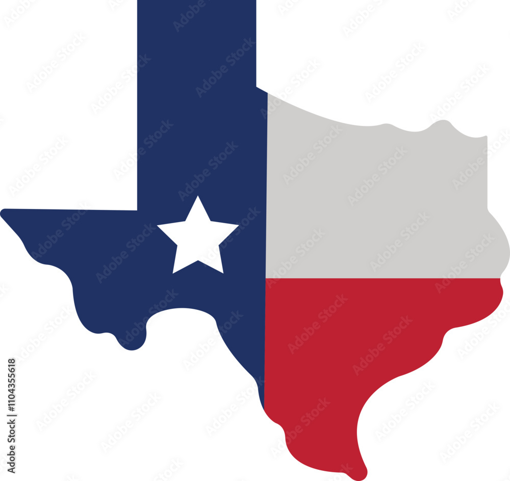 TEXAS USA state maps vector for apps or web outline boundary American ...