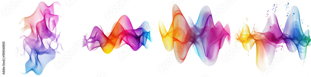 Sound Waves Graphic – A Design Depicting the Flow of Sound, Emphasizing ...