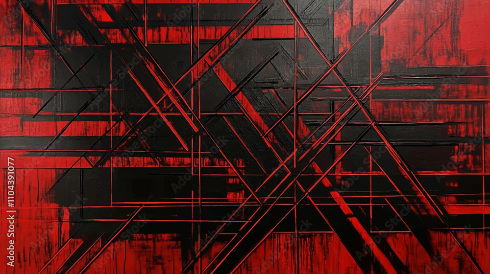 Set of warning, attention and alert red symbols. HUD caution and danger ...