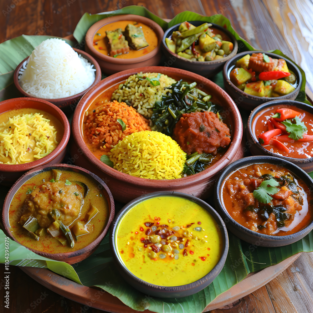 Authentic Sri Lankan Rice and Curry Platter Display - A Visual and ...