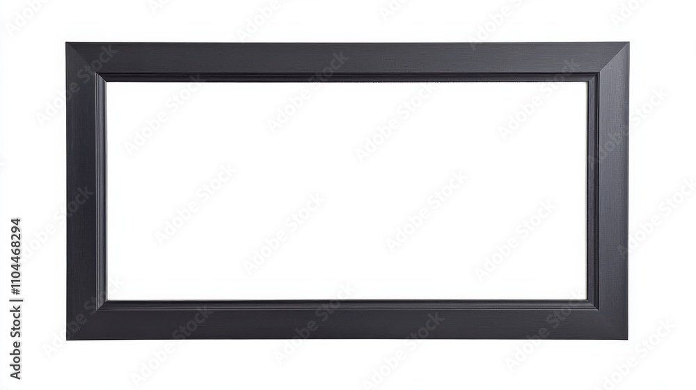 Front View of a Black Rectangular Frame Composition, Image Details, and ...