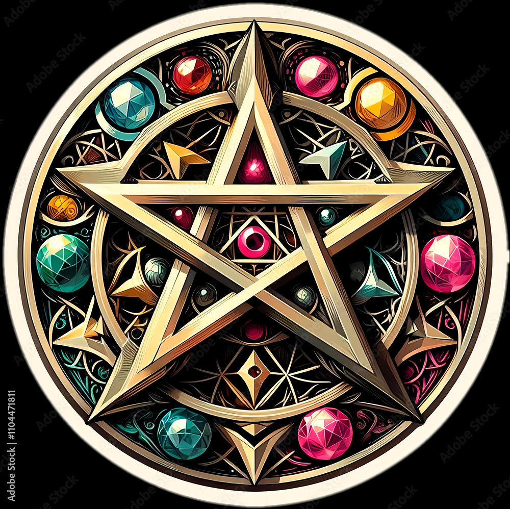 "Pentagrama: Símbolo Místico em uma Nova Interpretação Visual" Stock ...