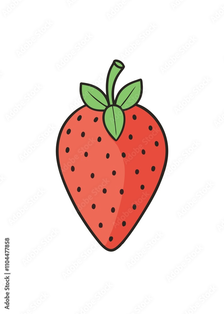 Strawberry for Coloring Page Fun Educational Printable for Kids and ...