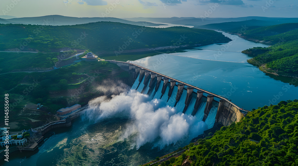 The Majestic Srisailam Dam in Broad Daylight: A Testament to Human ...