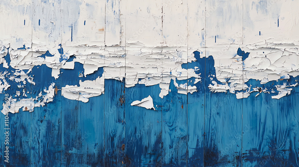 Old wooden boards with layered paint revealing textures in shades of ...