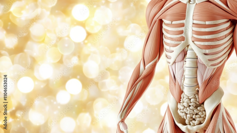 medical illustration physiology medical chart Concept. Anatomical model ...