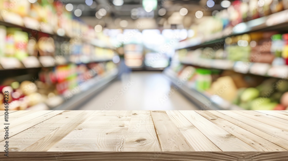 Price list board on table with blurry supermarket backdrop Stock Photo ...