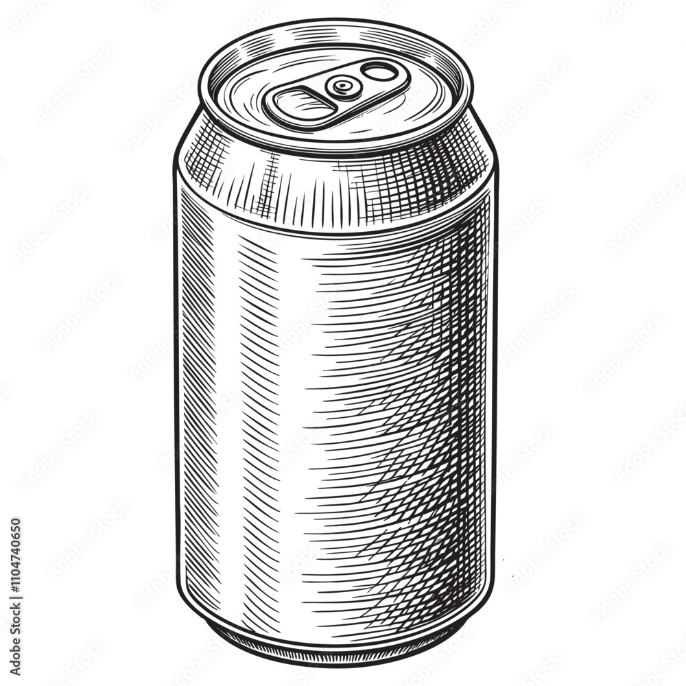 soda can sketch hand dawn drawing vector illustration Stock Vector ...