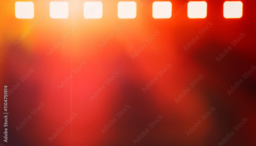 Colorful red blank film strip light leak overlay. Retro lens flare ...