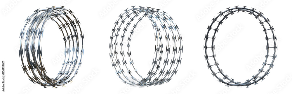 Metal Wire Loops on a Transparent Background Isolated on transparent ...