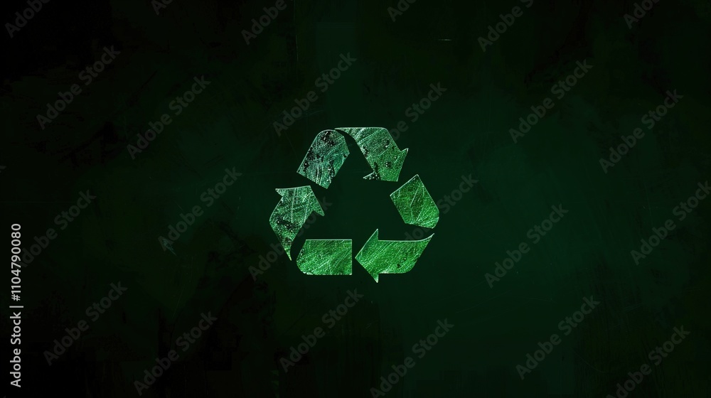 Natural Green Recycling Symbol - A Symbolic and Eco - Friendly Visual ...
