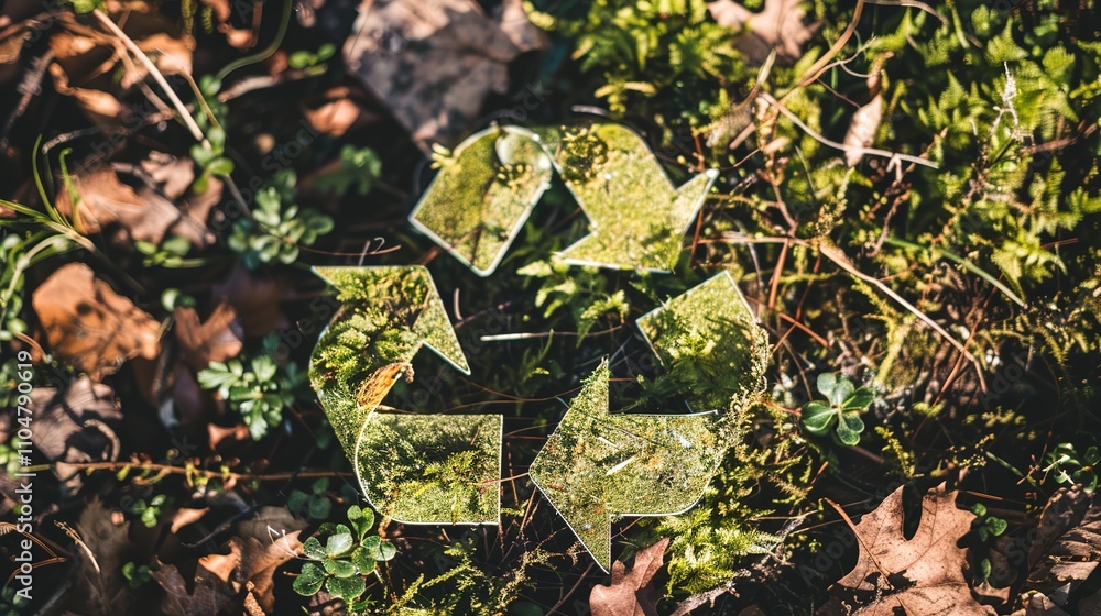 Natural Green Recycling Symbol - A Symbolic and Eco - Friendly Visual ...