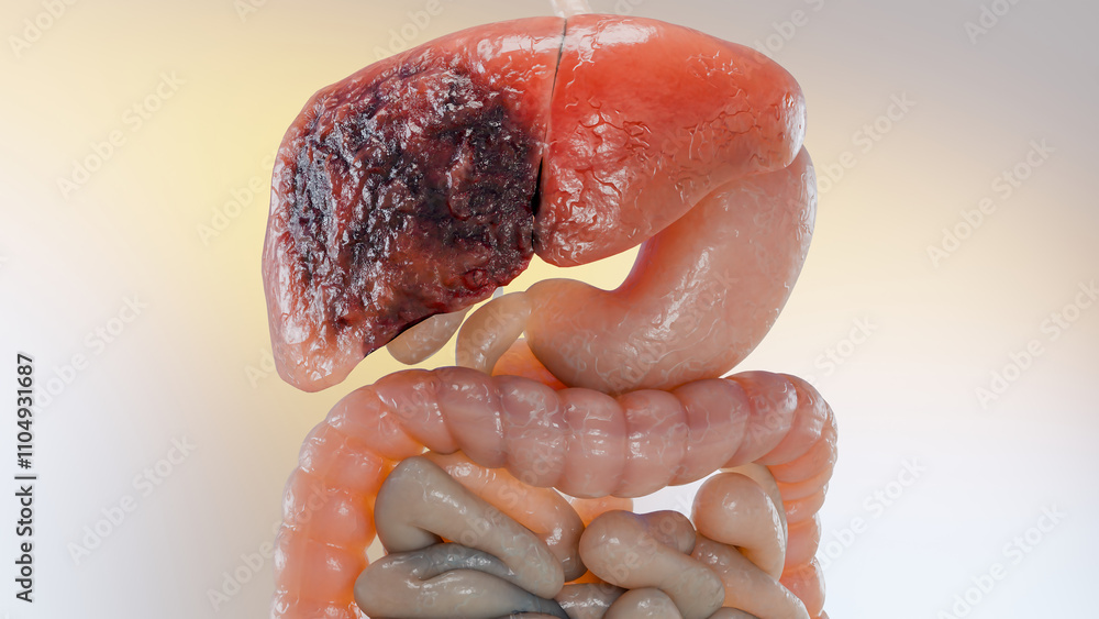 Digestive Organ Liver Cancer, Hepatitis cirrhosis malignant tumor ...