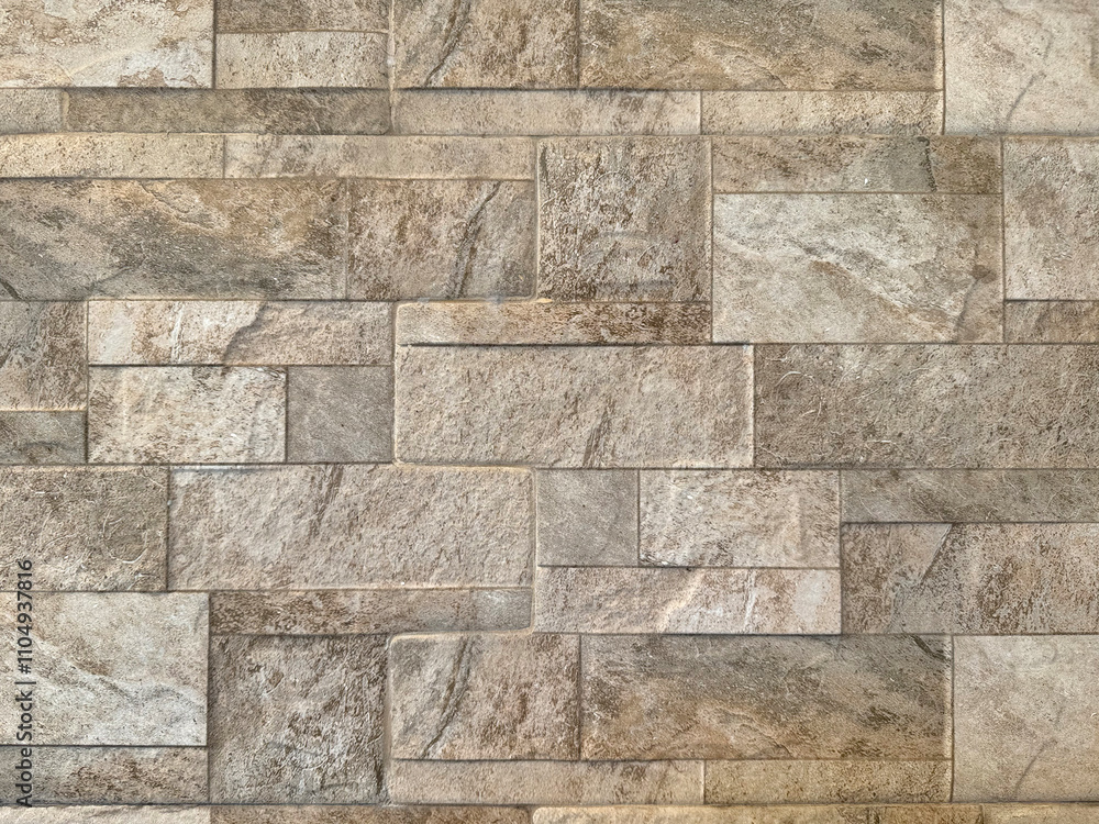 Random light beige cream natural flagstone and limestone cut in small ...