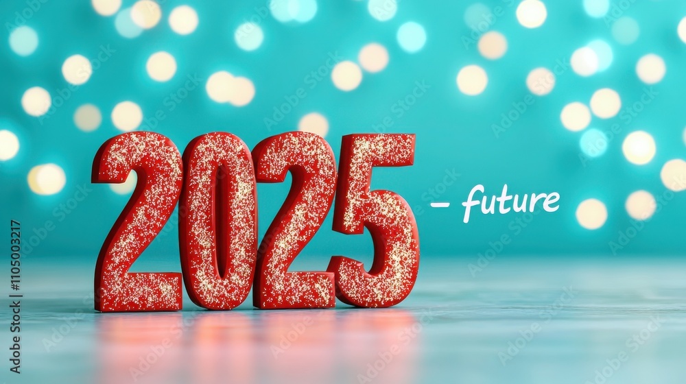 2025 goal setting vision. 2025 future theme with festive decor Stock ...