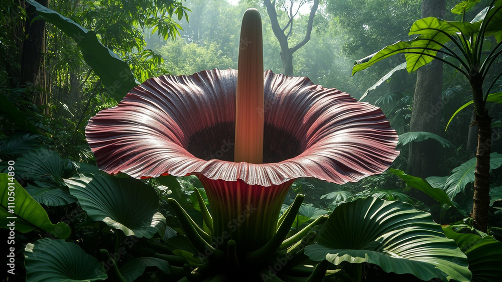 Stock-Foto „Corpse Flower, The World’s Largest and Most Exotic Rare ...