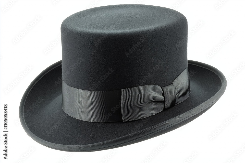 Chapeau claque. Antique black top hat. Old top hat. Folding cylinder ...