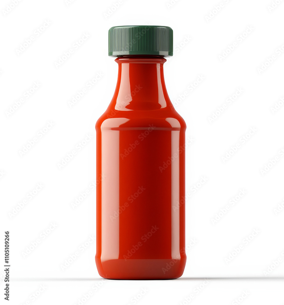 Red Hot Sauce Bottle Mockup: This sleek, realistic mockup of a red hot ...