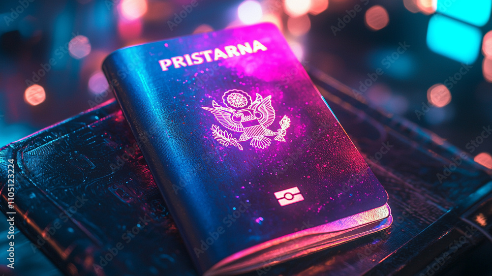 Ai generated passport document futuristic environment digital art ...