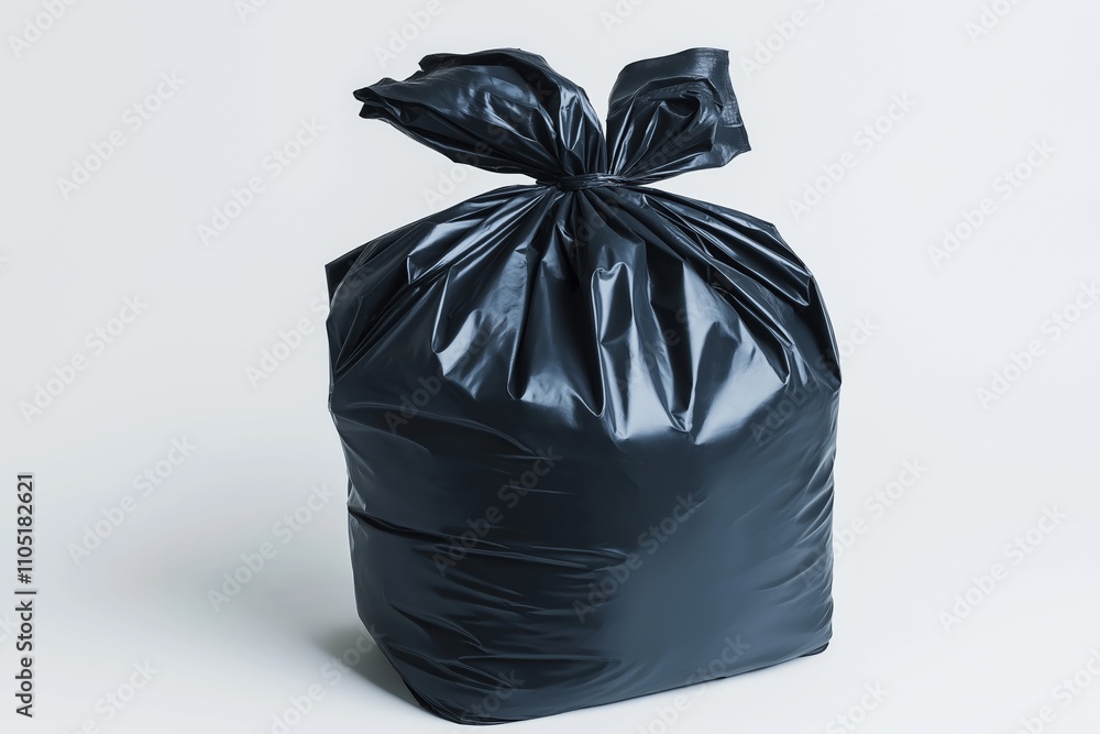 Garbage bag isolated on a white background as a symbol of waste ...