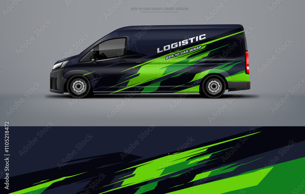 Sporty racing big van wrap car wrap livery design foe universal medium ...