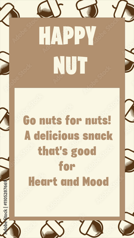 Happy nut card for the nut enthusiastic. made with illustrator for the ...