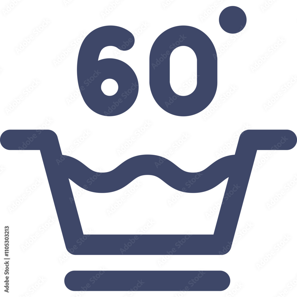 Symbols for washing machine settings including temperature and fabric ...