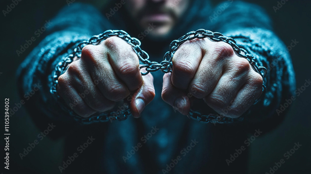 Breaking free from chains a struggle for liberation dark environment ...