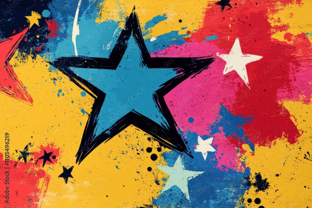 Kids Diploma. Illustration of Abstract Red and Blue Star Frame Design ...