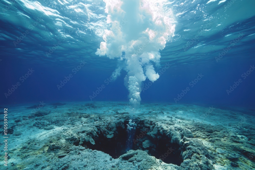 Exploring underwater thermal vent ecosystem hydrothermal locations ...