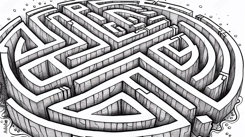 Engaging maze coloring page featuring pathways and turns for ...