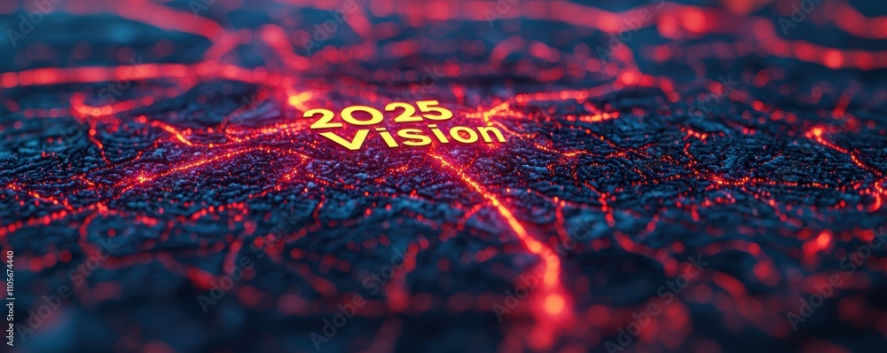 Ilustración de Stock 2025 vision board concept. Layered surreal art ...